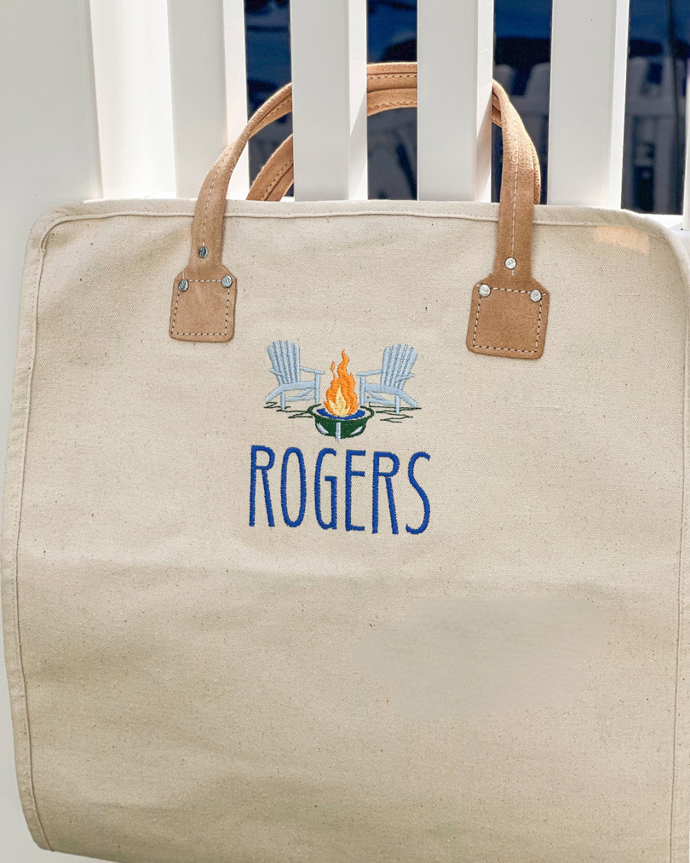 Canvas Log Carrier – The Preppy Stitch