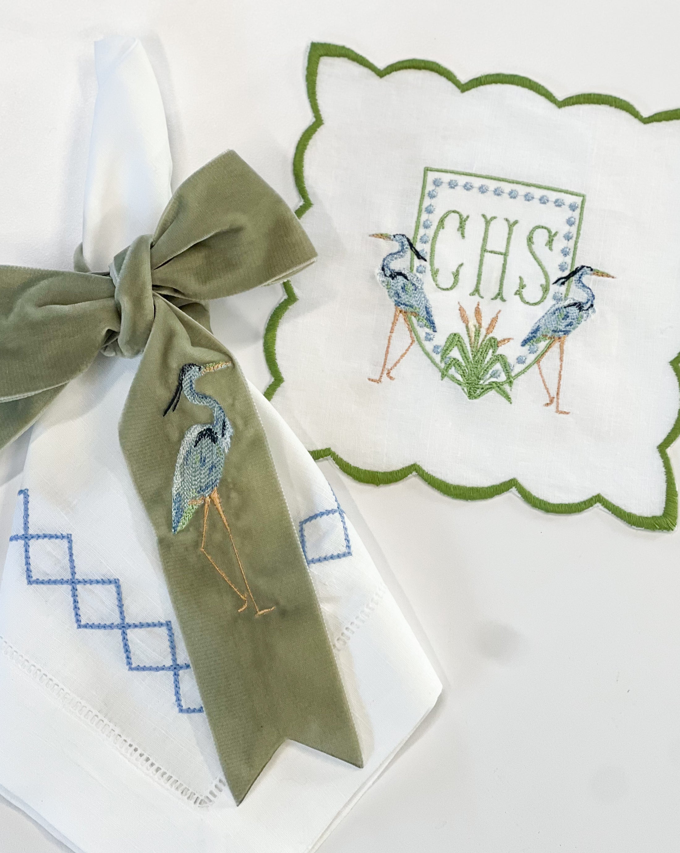 Scalloped Edge Cocktail Napkins – The Preppy Stitch
